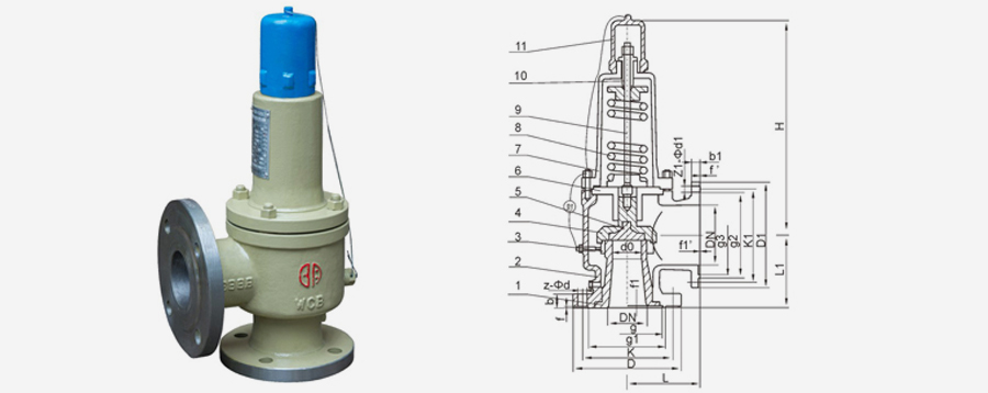 Spring full open closed safety valve